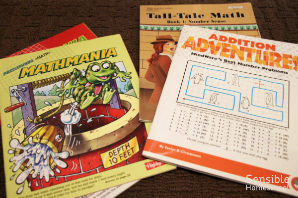 The Sensible Homeschool - A Tour of Our Homeschool: Math Shelves